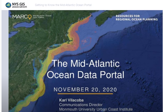 Getting to Know the Mid-Atlantic Ocean Portal | NYS GIS Association